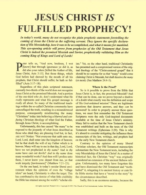 Jesus Christ Is Fulfilled Prophecy | The Church of God International ...